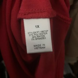 Tops | Nwt Pleated Flow Swing Tank Red | Poshmark